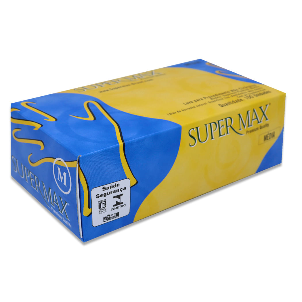 Luva De Procedimento Latex Com Pó - Supermax | A Interdental lhe deseja um dia feliz! - Interdental